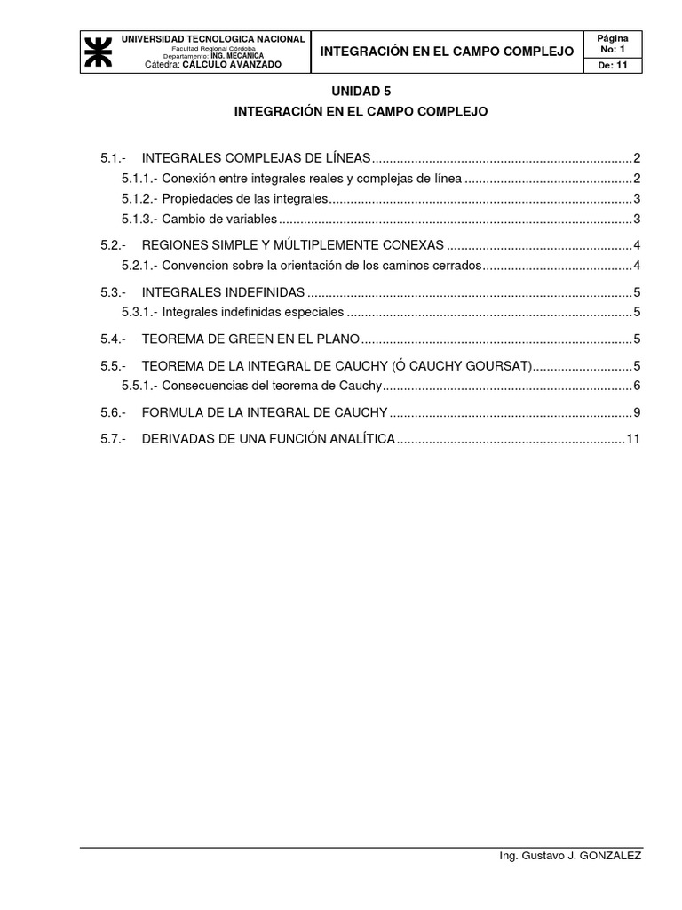 Integración Compleja Avanzada | PDF | Integral | Derivado