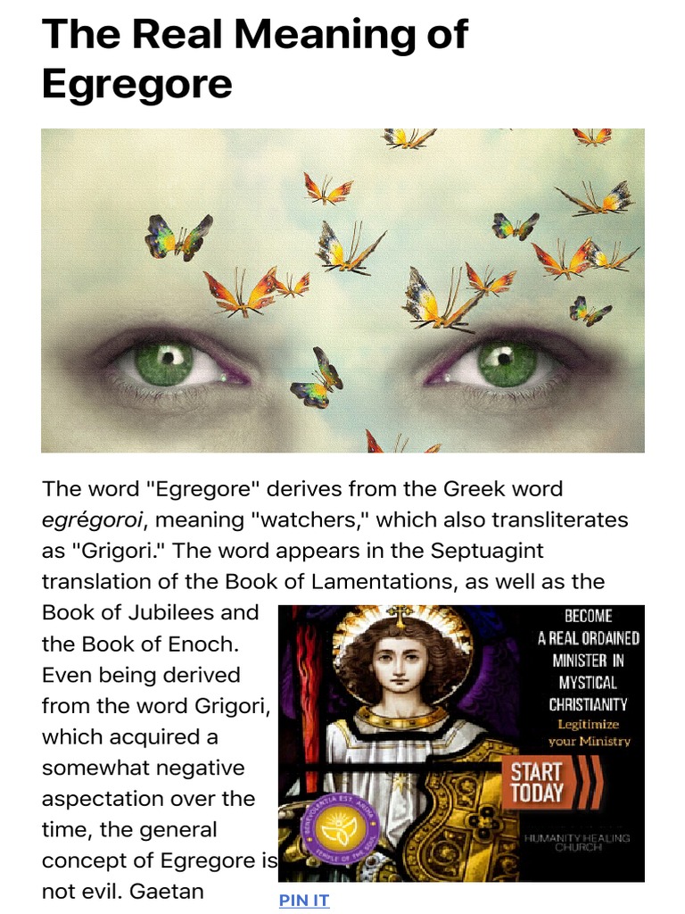 The Real Meaning of Egregore - Humanity Healing Network | PDF | Watcher ...