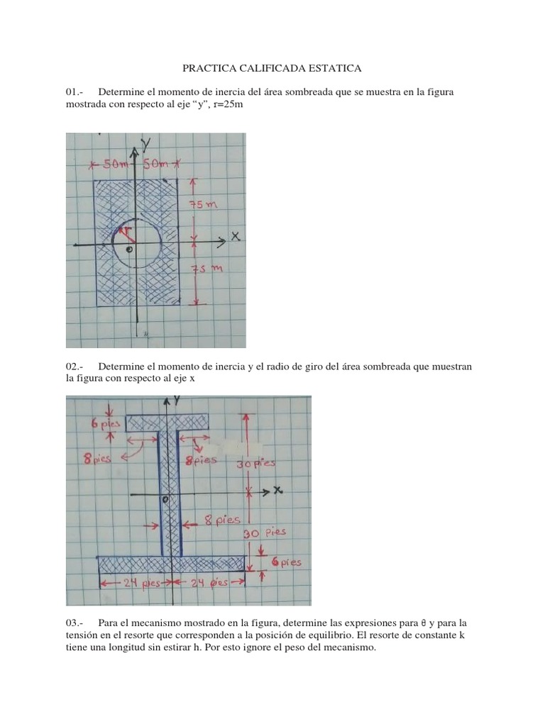 Practica Calificada Estatica | PDF