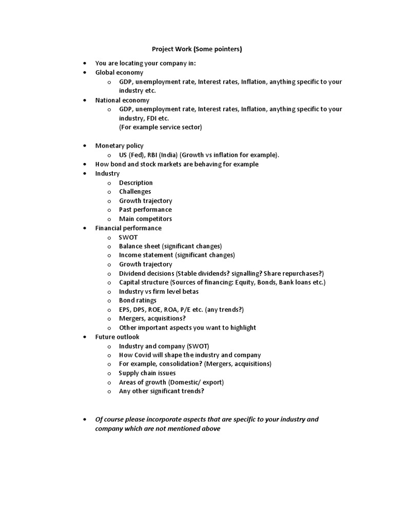 Project Pointers | PDF