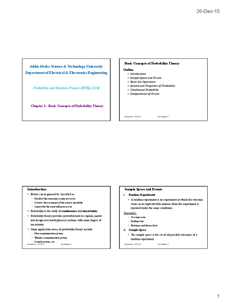01-Basic Probability Theory | PDF | Probability Theory | Mathematics