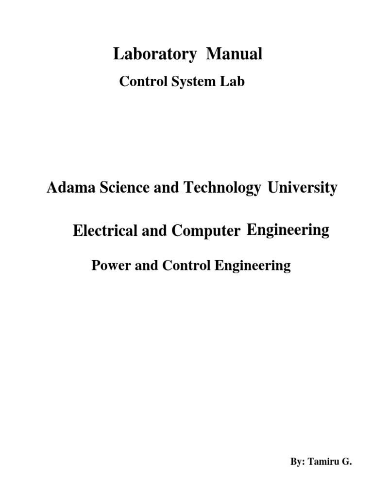 1 Lab Manual-Final-Control-System-1 | PDF | Damping | Control Theory