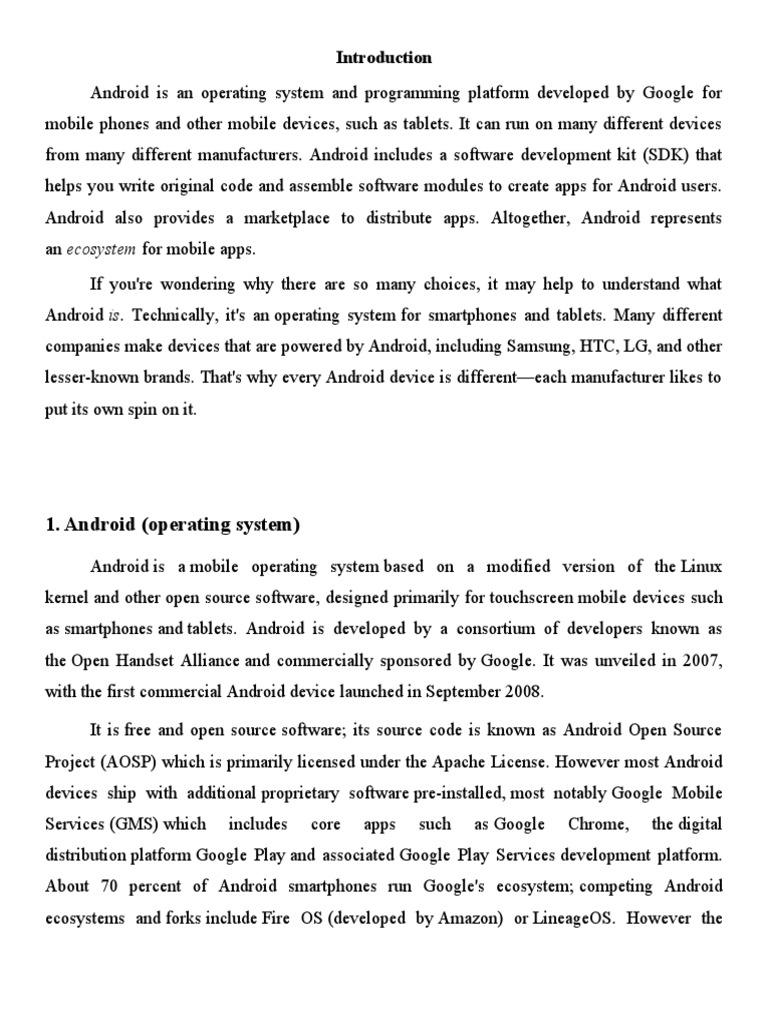 Android (Operating System) | PDF | Android (Operating System) | Mobile App