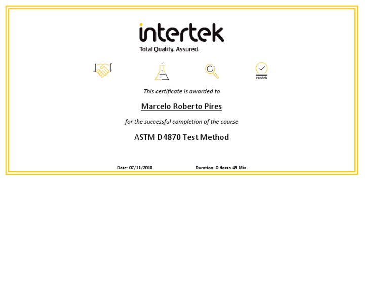 ASTM D4870 Test Method | PDF