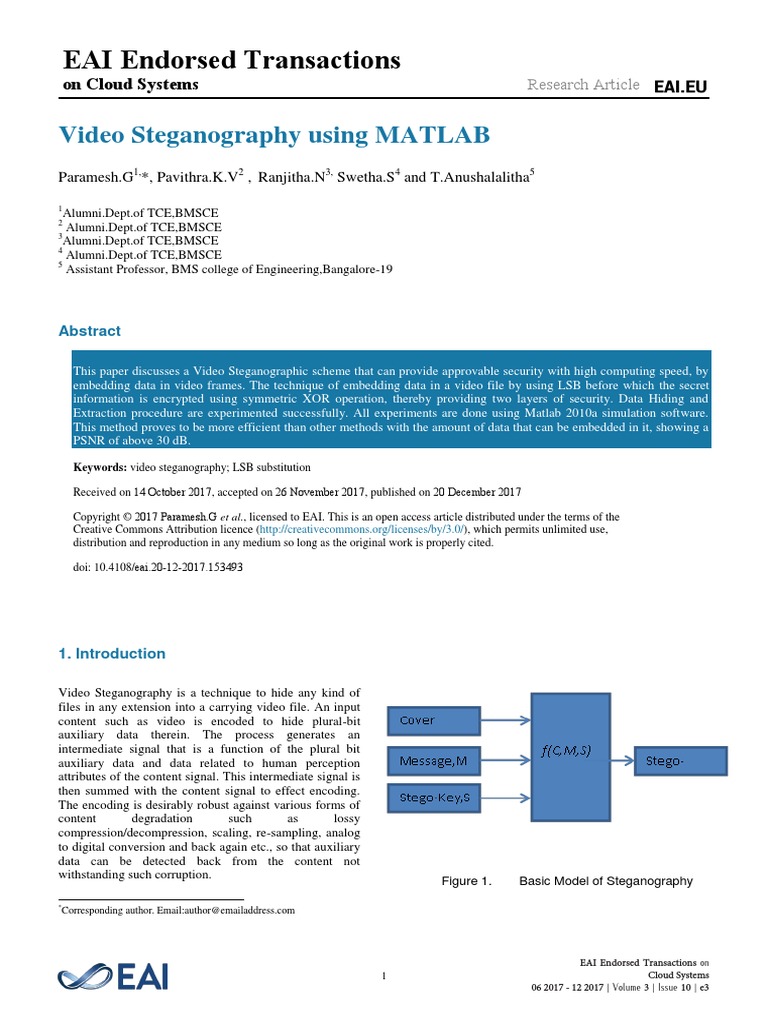 Video Steganography Using MATLAB | PDF | Data Compression | Cryptography