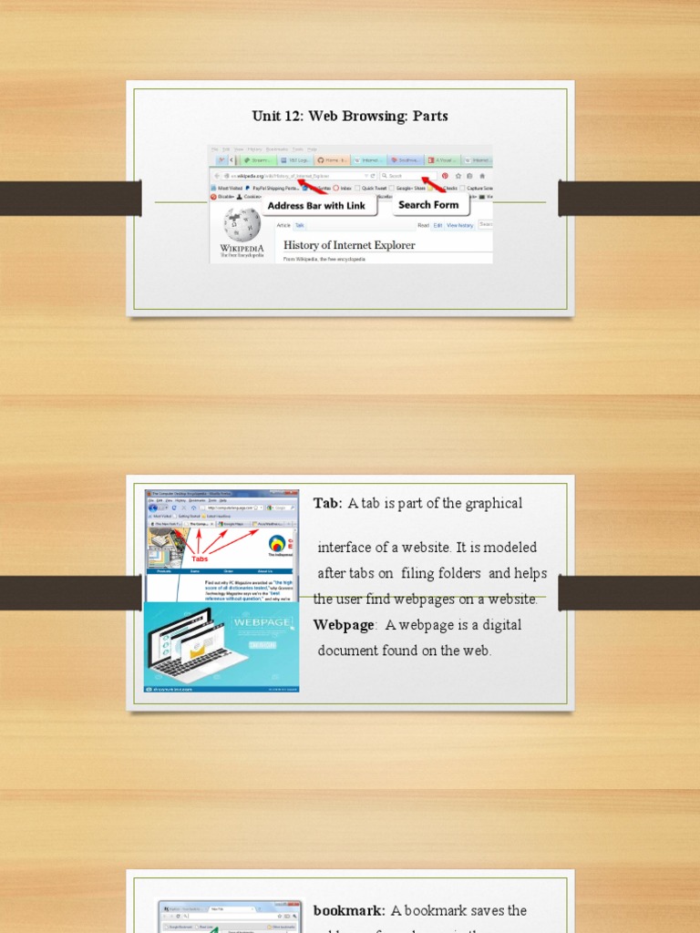 Unit 12: Web Browsing: Parts | PDF