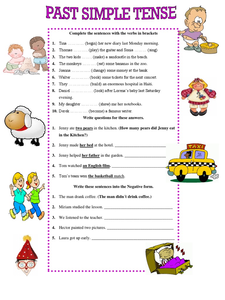 Homework Past Simple Tense | PDF | Art