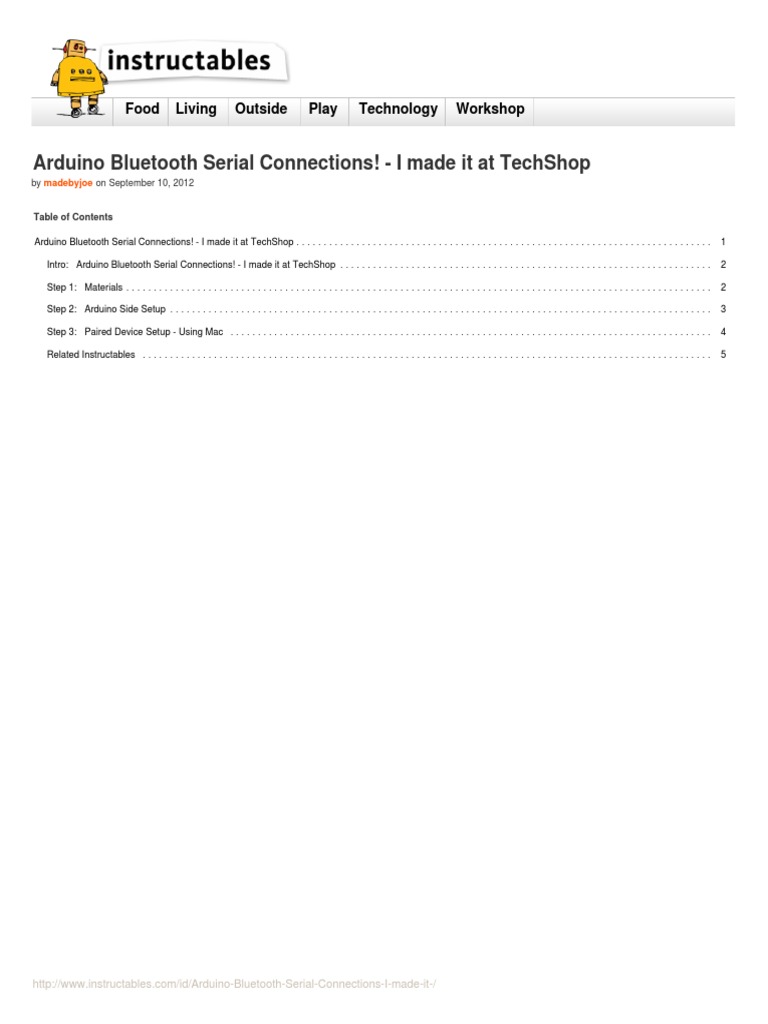 Arduino Bluetooth Serial Connections I Made It Pdf Bluetooth Modem