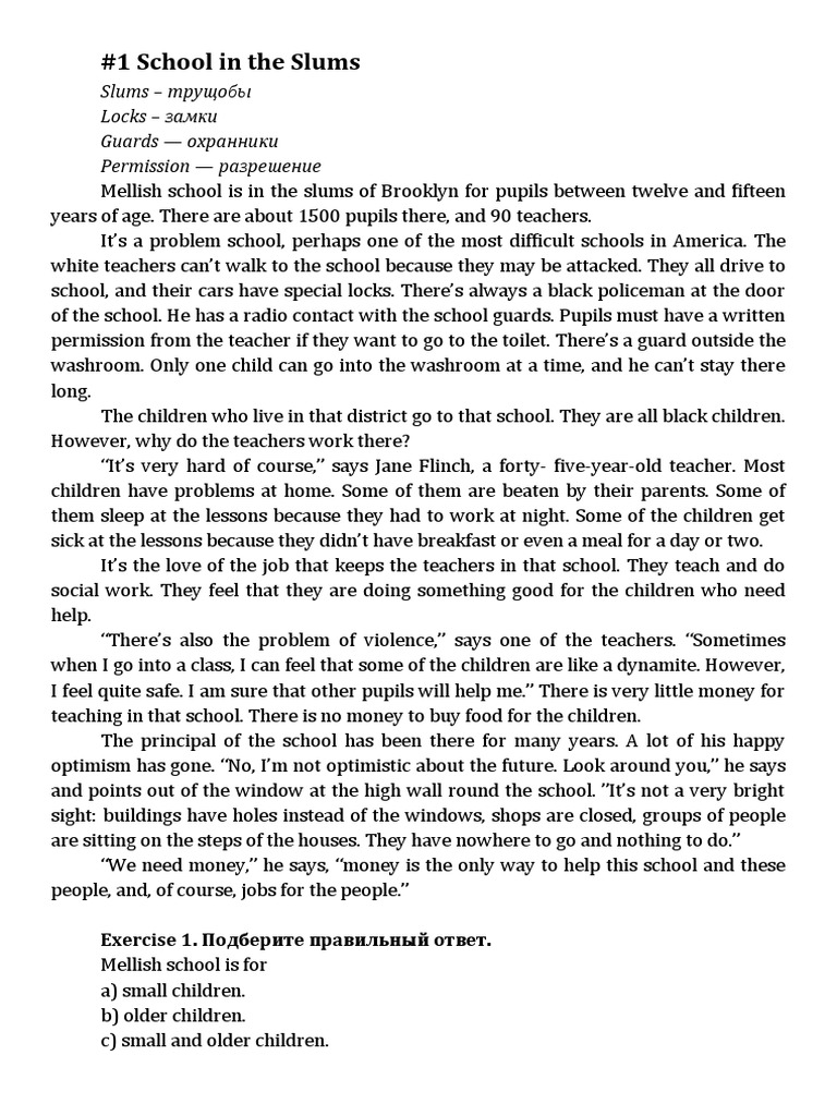 1 School in The Slums | PDF