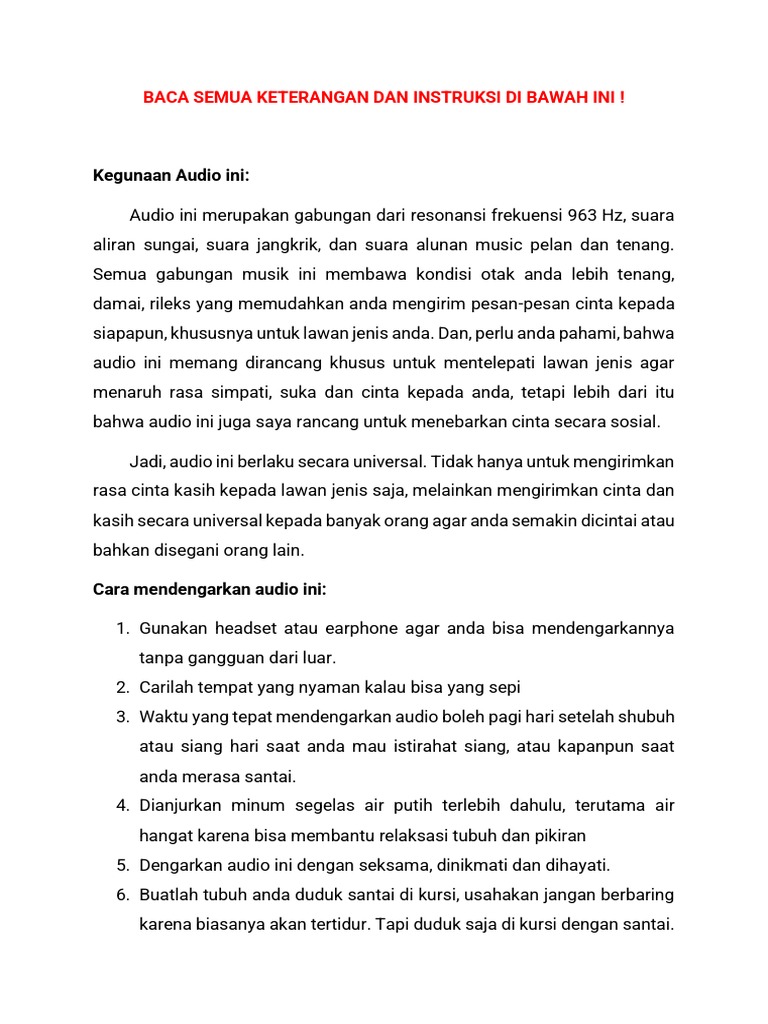 Skript Telepati Cinta | PDF