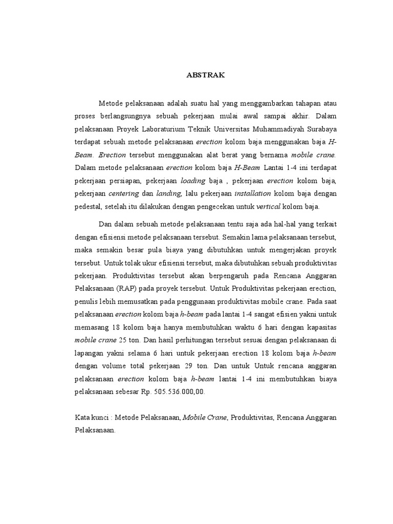 Abstrak Indo Mobile Crane | PDF