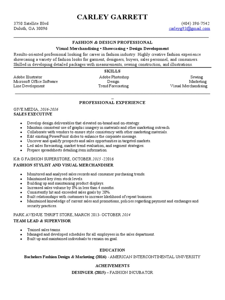 Garrett, Carley | PDF | Sales | Fashion