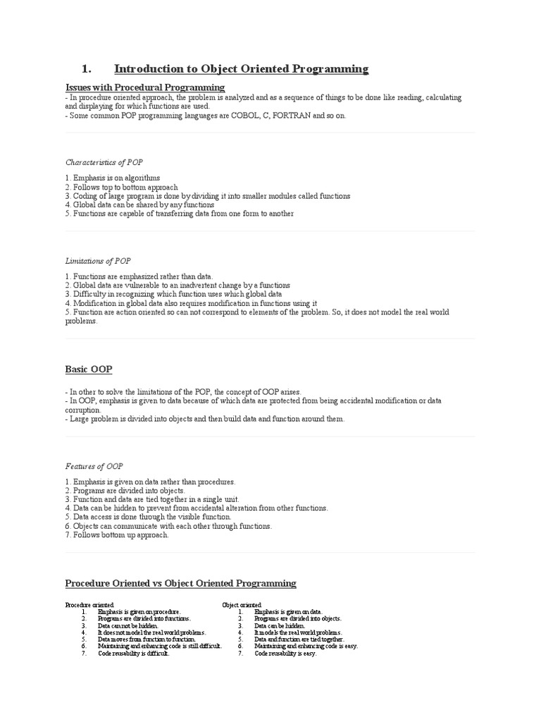 Oop Ioe Notes Chapter Wise Pdf Programming Constructor Object Oriented Programming