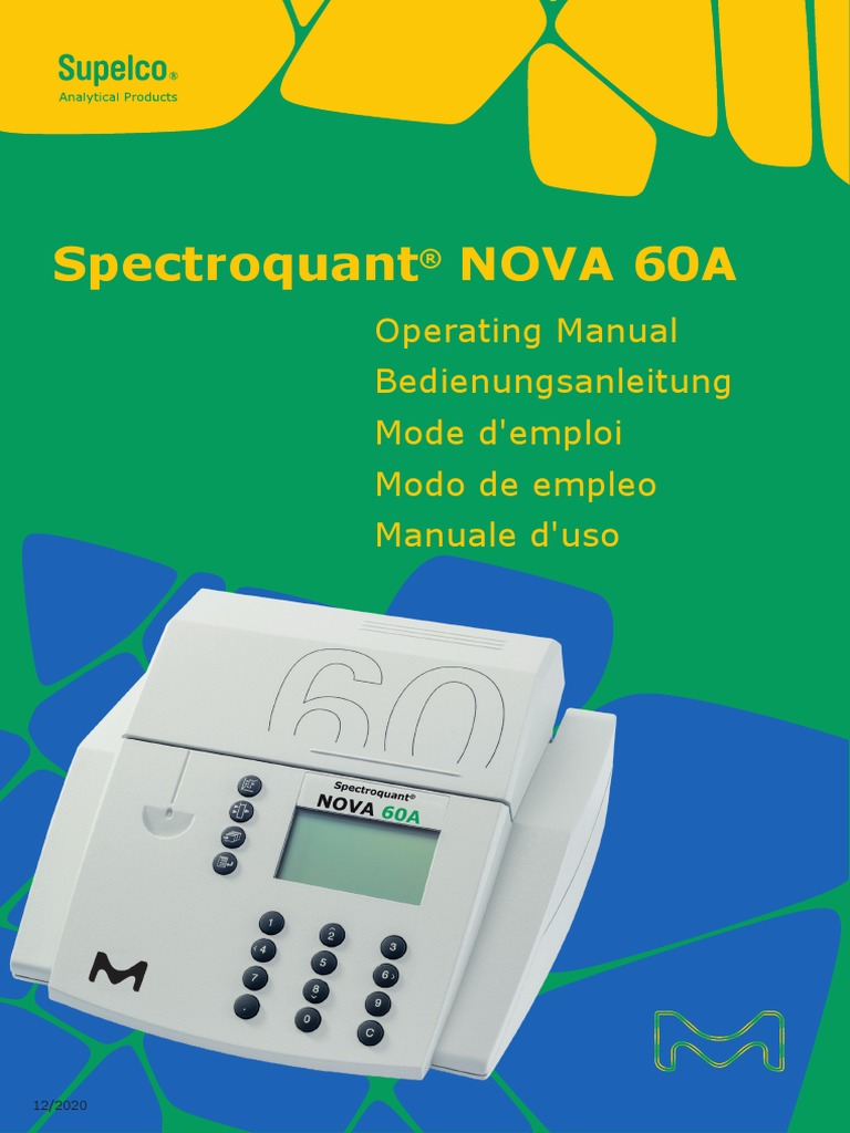 Manual Nova 60A EN - 12 - 2020 | PDF | Ph | Spectrophotometry