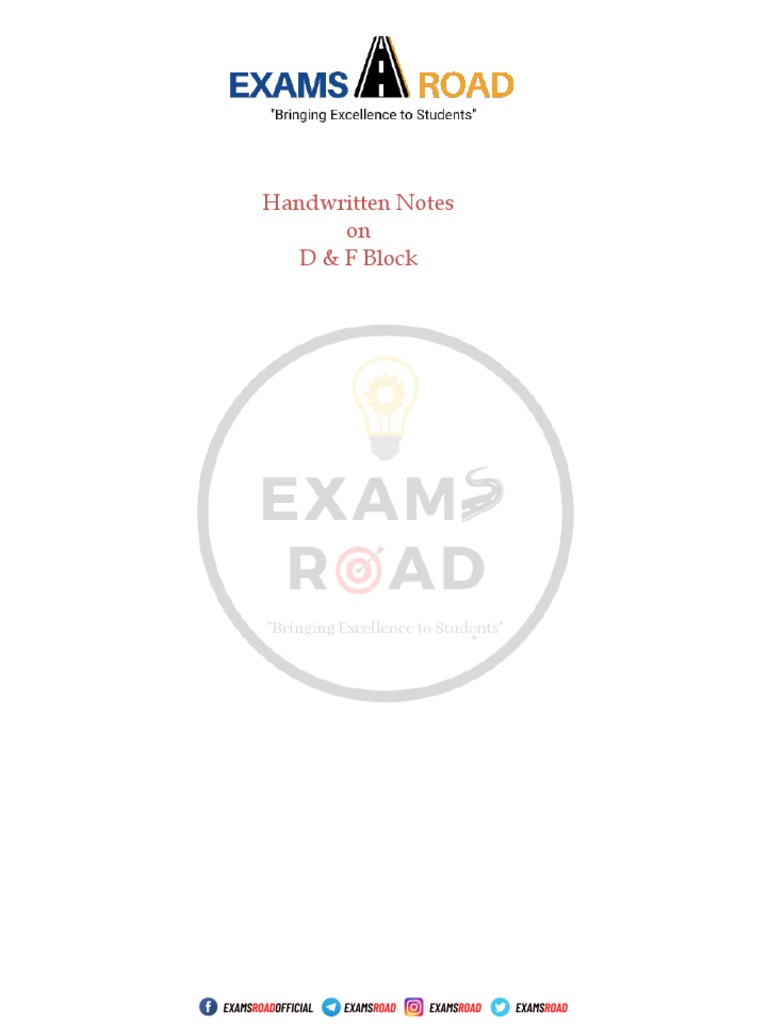 D and F Block Handwritten Notes by ExamsRoad | PDF