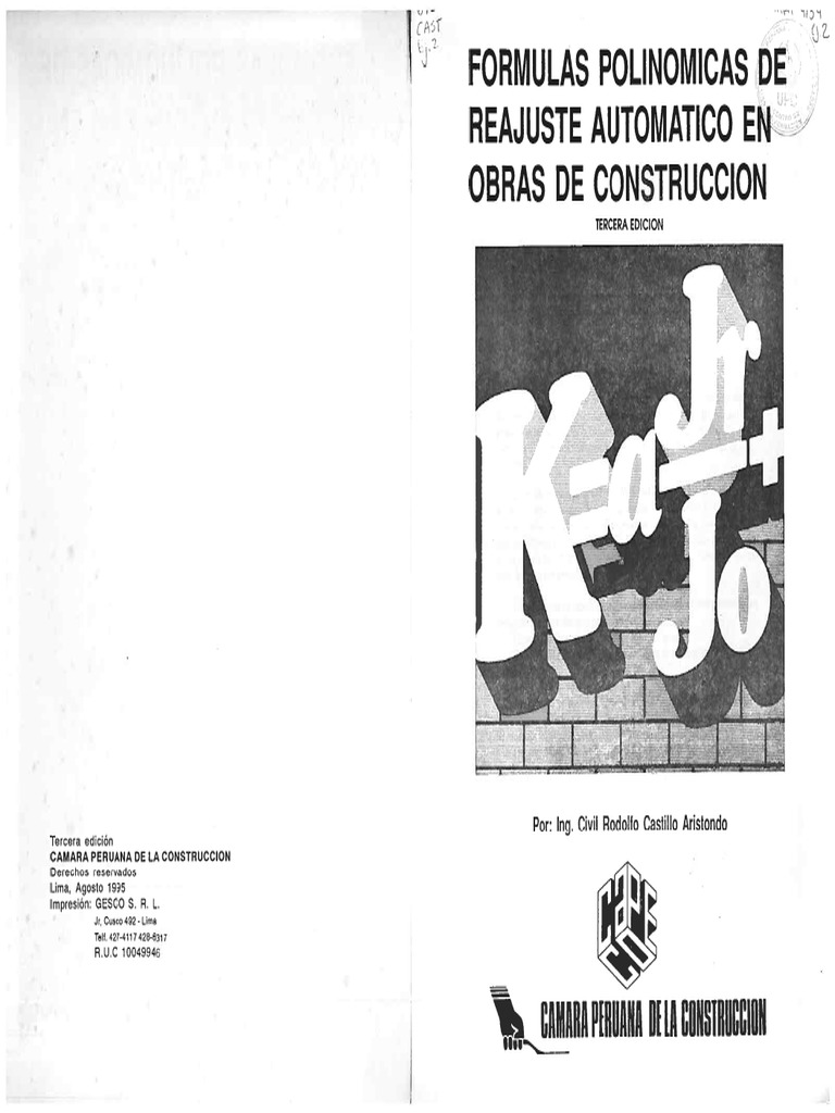 Formulas Polinomicas Reajuste Automatico Obras Construccion | PDF
