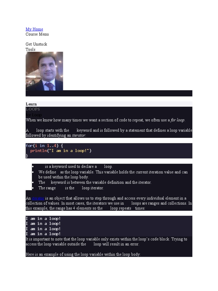 KotLin For Loop | PDF | Control Flow | Computer Programming