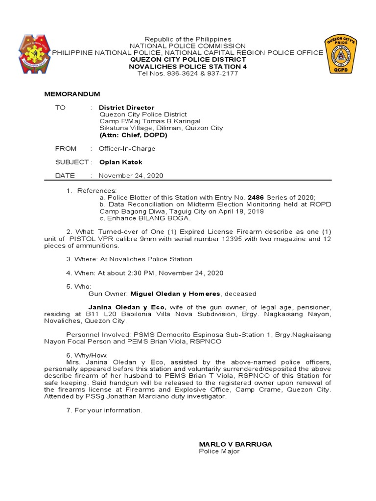 Oplan Katok Spot | PDF