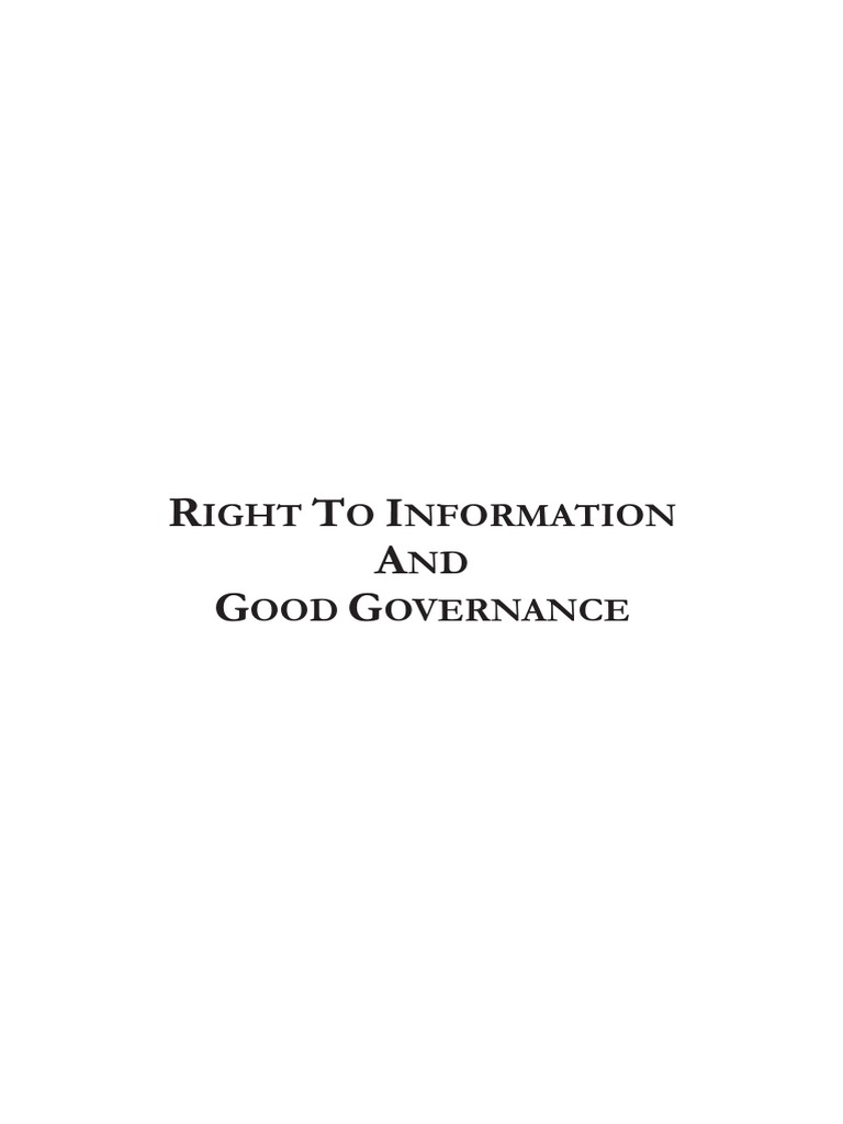 RTI Handbook - Rules, Procedure and Judgments | PDF | Corruption ...