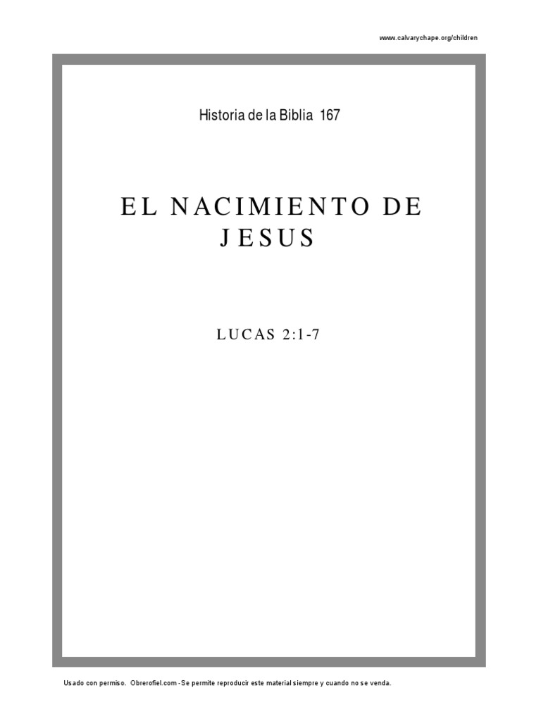 Historia de La Biblia 167 Nacimiento de Jesús | PDF | Natividad De ...