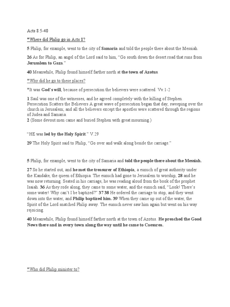 Acts 8-9 Assignment | PDF | Paul The Apostle | Acts Of The Apostles