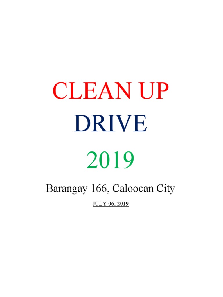 Clean Up Drive | PDF | Wellness