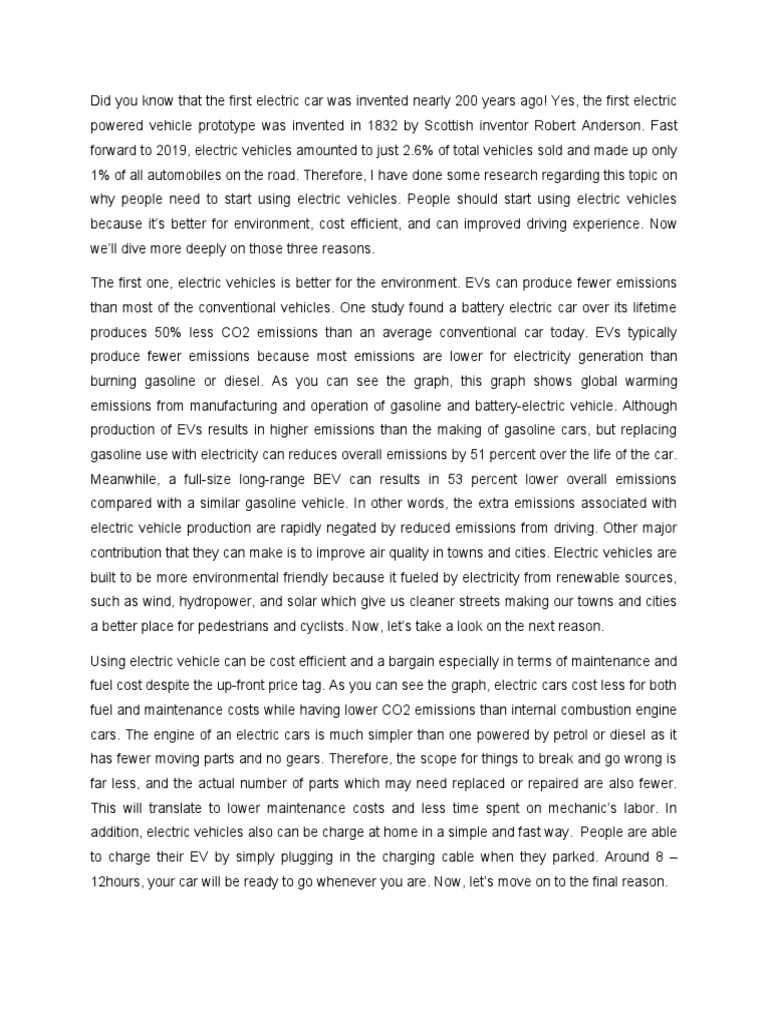 SCRIPT | PDF | Electric Vehicle | Car