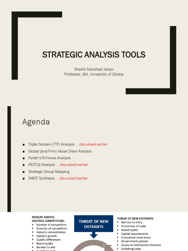 Tools For Strategic Analysis | PDF