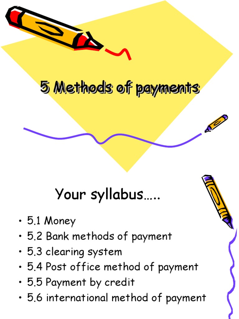 Methods of Payments | PDF | Credit Card | Cheque