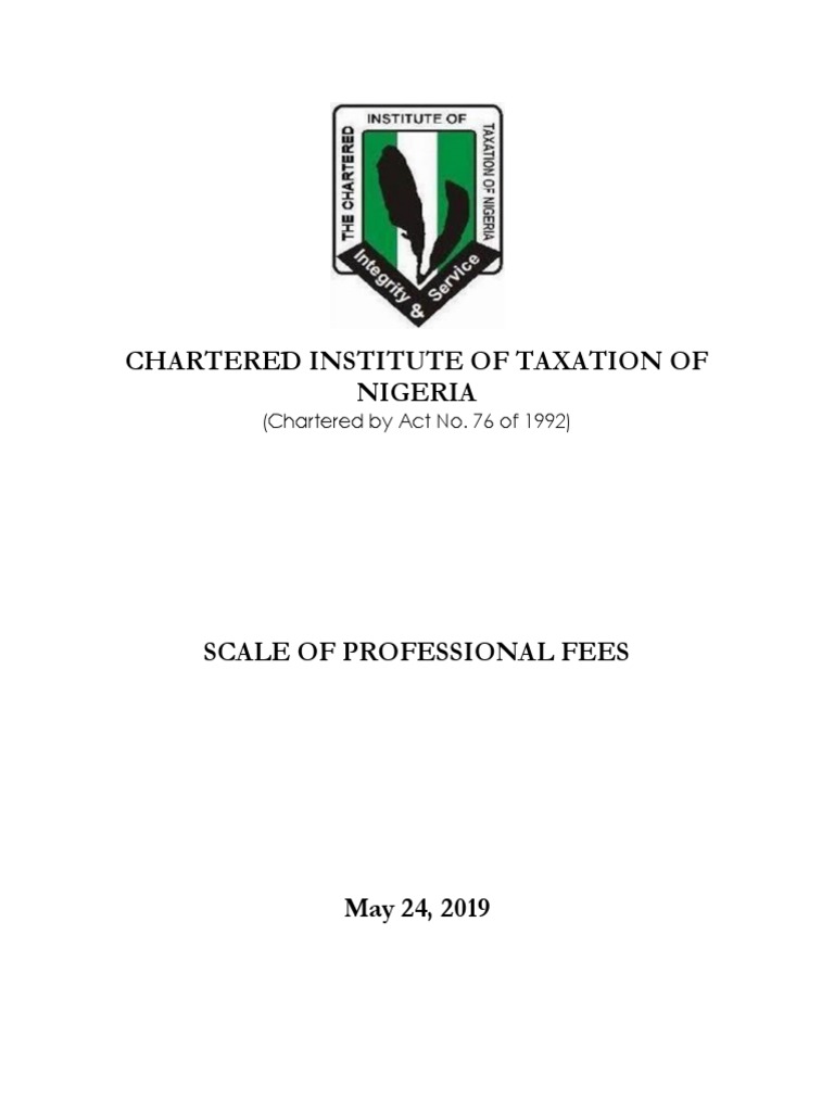 Professional Fees Scale for Tax Services | PDF | Taxes | Fee