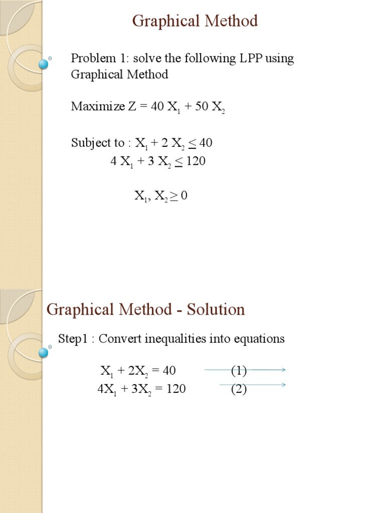 Graphical Method | PDF | Mathematical Optimization | Equations