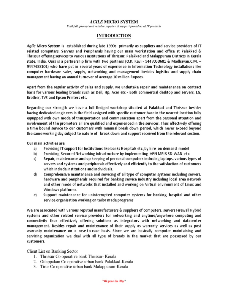 Agile Profile | PDF | Server (Computing) | Computer Network