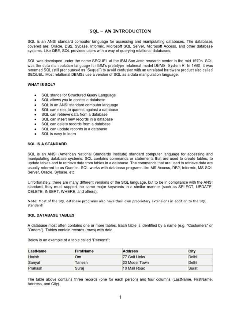 SQL Chapter | Download Free PDF | Sql | Database Index