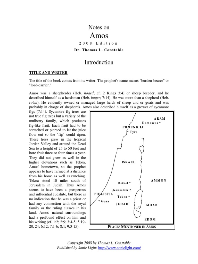 Notes On: Dr. Thomas L. Constable | PDF | History