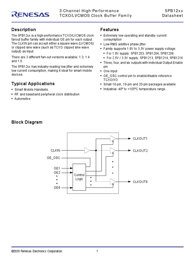 Description Features: 3-Channel High-Performance TCXO/LVCMOS Clock ...