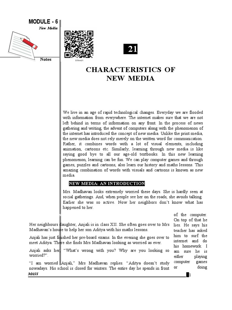 Characteristics of New Media Explained | PDF | Mass Media | New Media