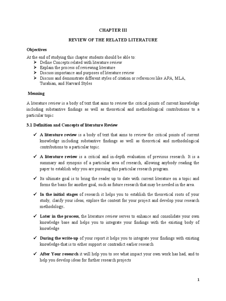Review of The Related Literature Objectives | PDF | Citation | Academia