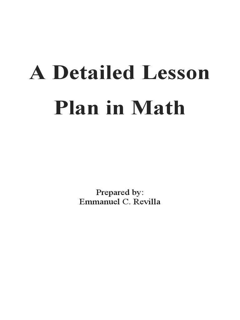Math Lesson Plan: Sets and Operations | PDF | Set (Mathematics ...