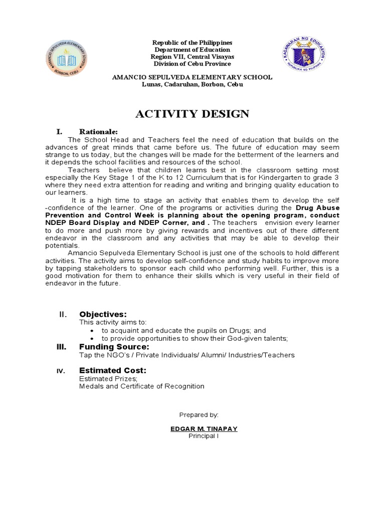 Activity Design in NDEP | PDF