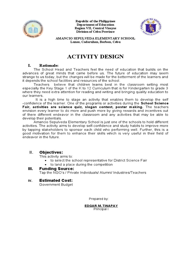 Activity Design in Science | PDF | Career & Growth | Wellness