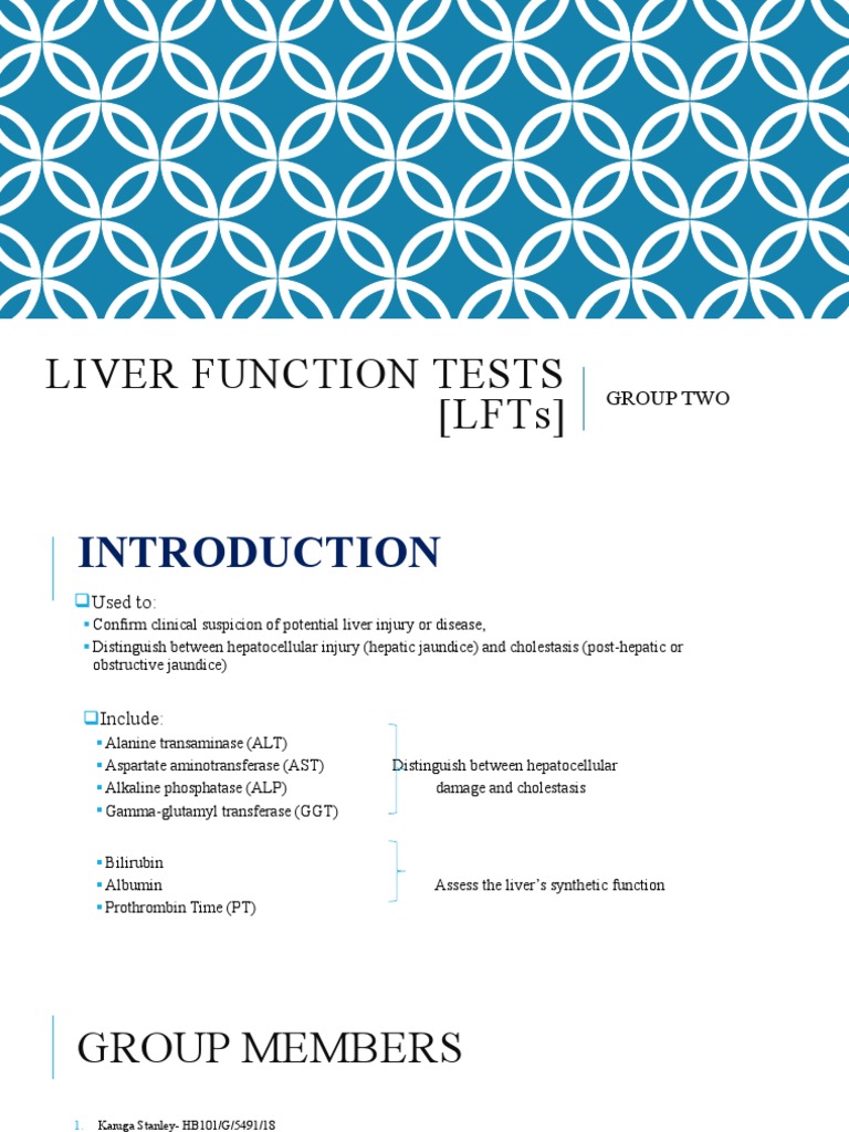 Liver Function Tests (LFTS) : Group Two | PDF | Alanine Transaminase ...