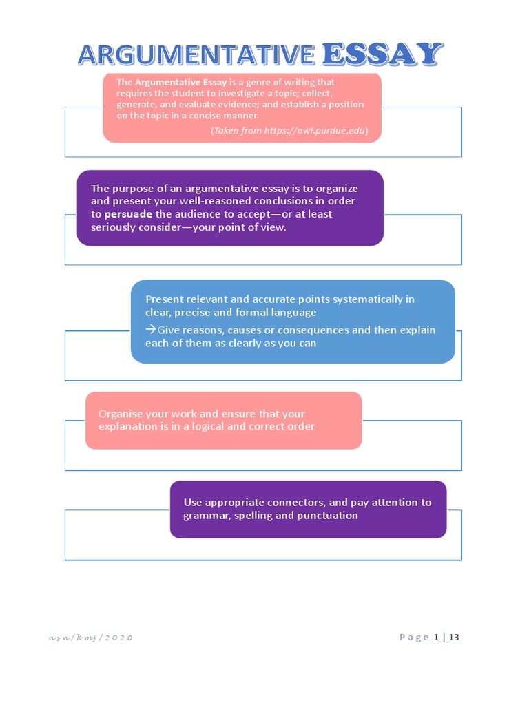 Structure of an Argumentative Essay | PDF | Essays | Thesis