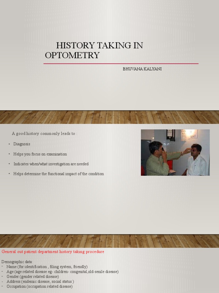 History Taking in Optometry | PDF | Cataract | Diabetes