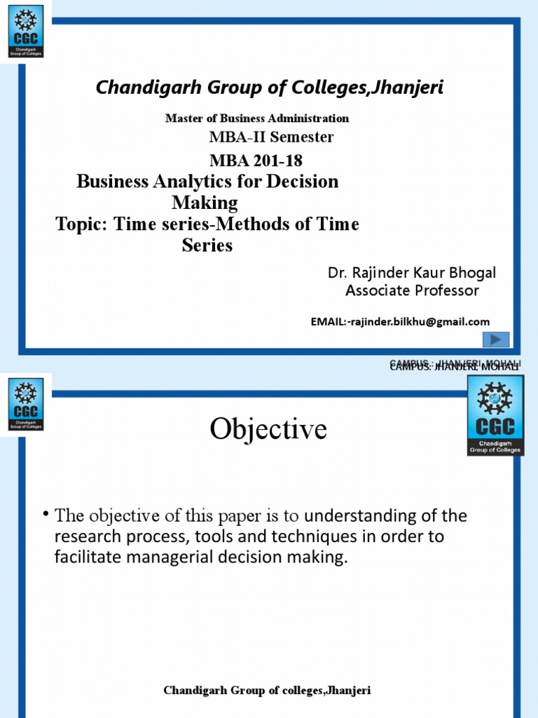 Time Series Method-Free Hand, Semi Average, Moving Average-Unit-4 | PDF ...
