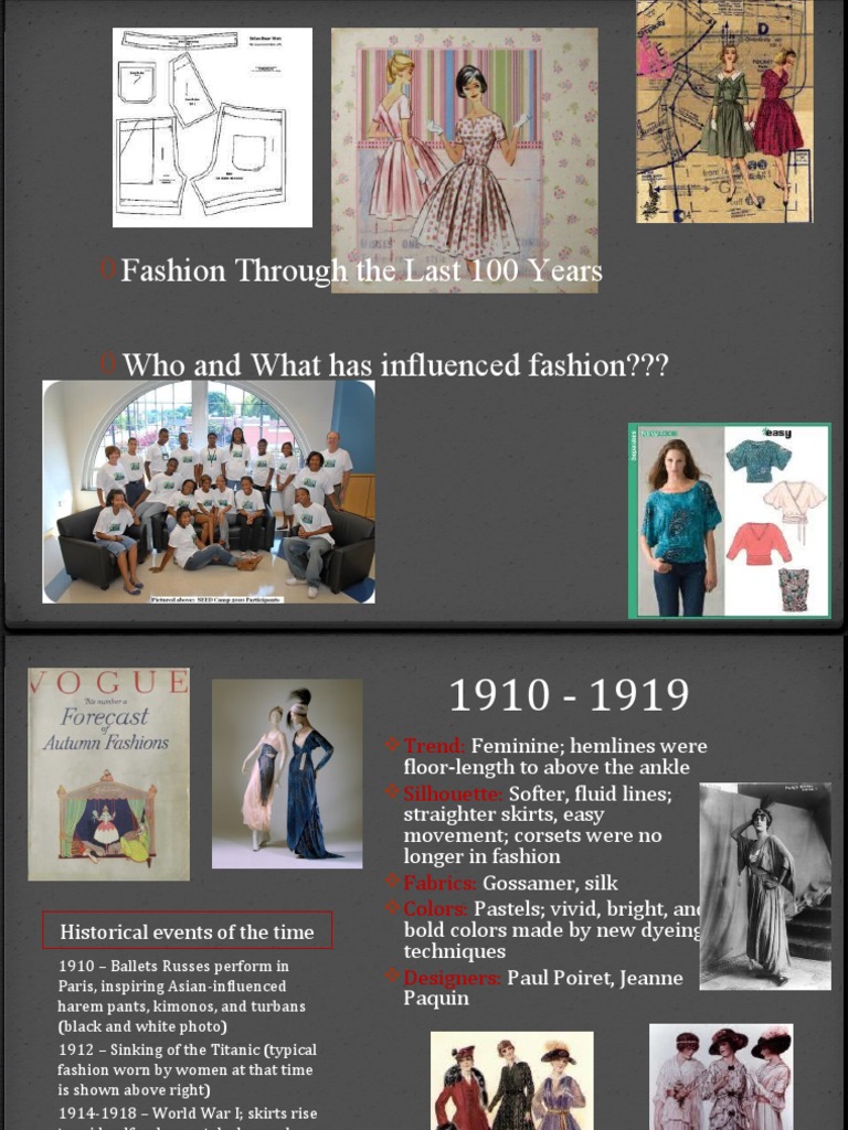 Fashion Evolution: 100-Year Timeline | PDF | Dress | Skirt