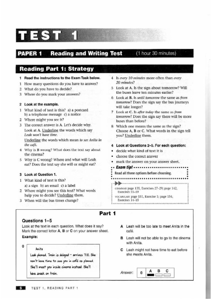 Test 1 Reading | PDF