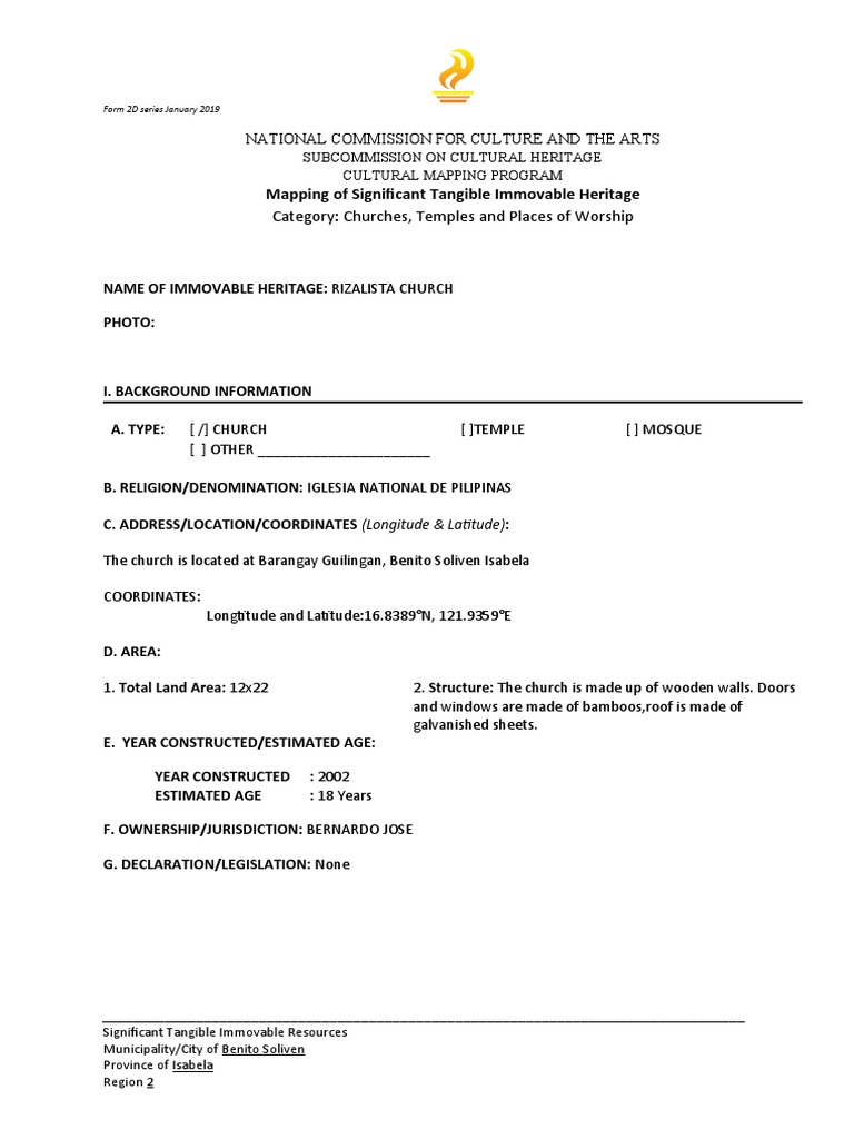 Form 02D Tangible Immovable | PDF