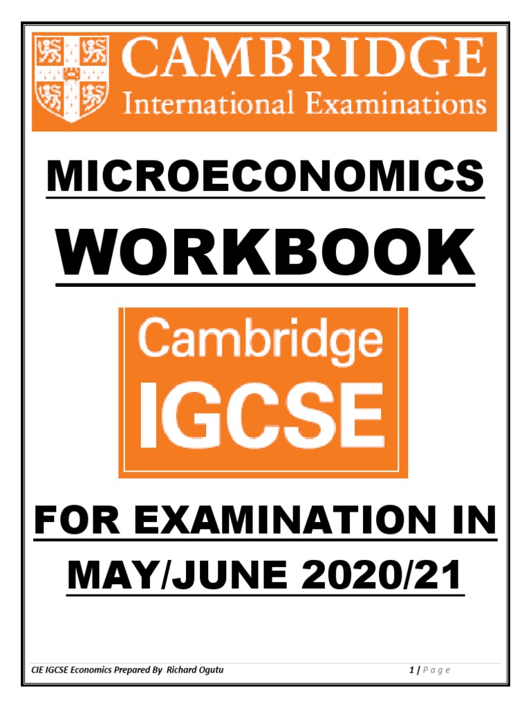 Microeconomics Igcse Economics Pdf Demand Supply Economics