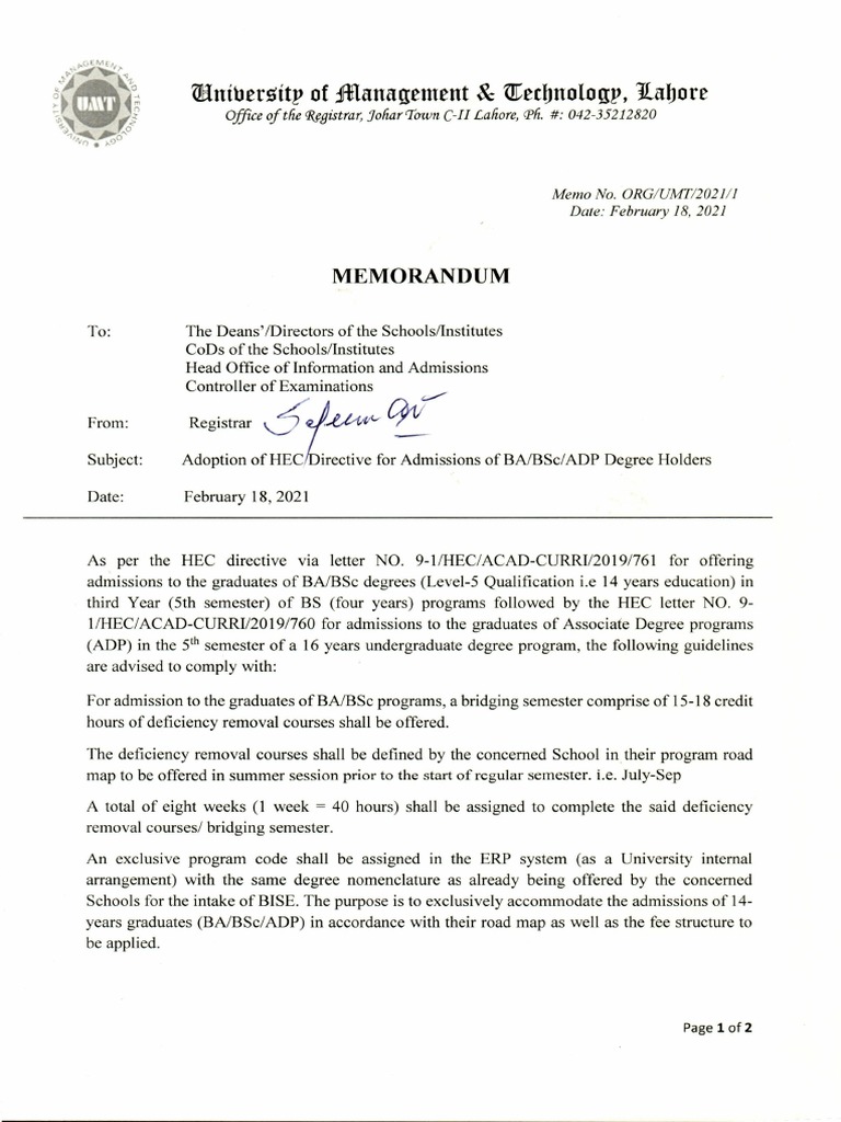 @universitp of #Lan Gement Eclynology 3al) Ore: Memorandum | PDF