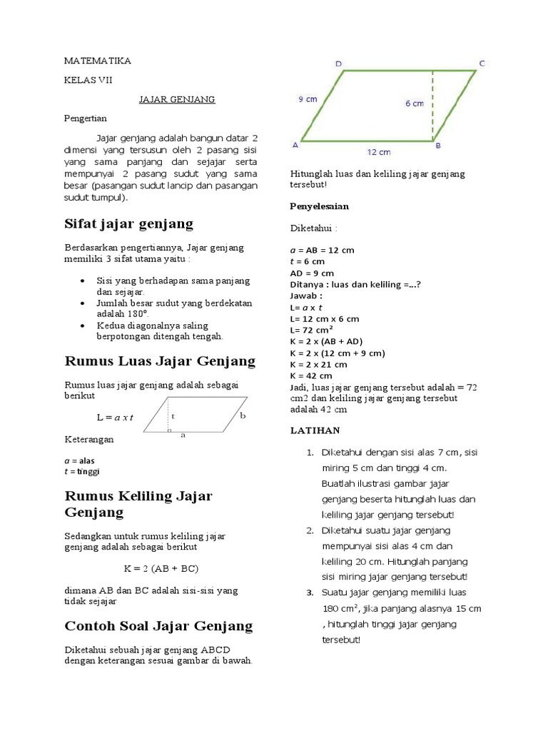Jajar Genjang | PDF